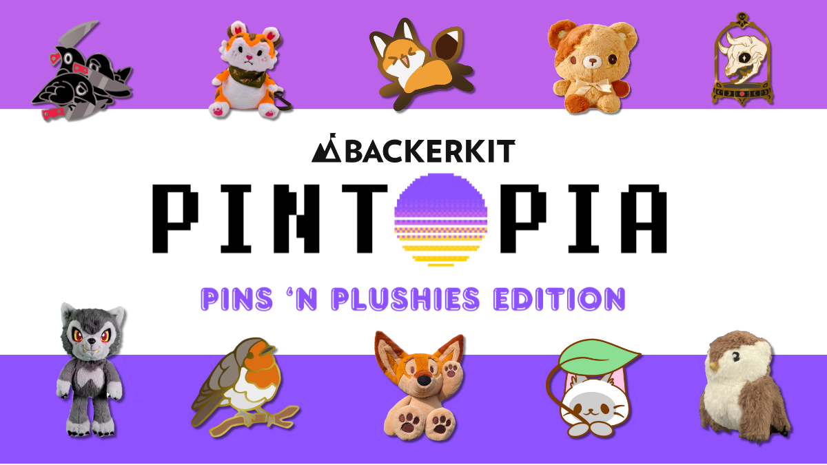 CROWDFUNDING FAVORITES! Pintopia: Pins 'n Plushies Edition | BackerKit